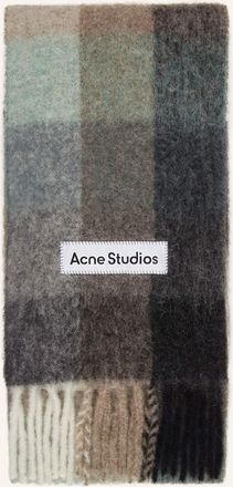 Acne Studios Schal Mit Alpaka gruen