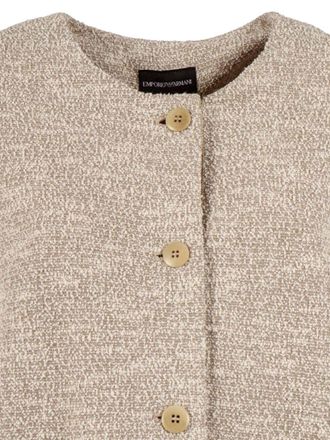 Emporio Armani Cotton Blend Blazer - Beige