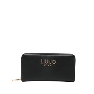 Liu Jo Femme, Accessoires, Noir, Taille: ONE Size Large Logo Zip Wallet