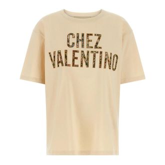 Valentino Garavani Apr&egrave;s L Hiver T-Shirt - - Tops - Damen - Beige - S