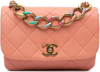 Chanel Hobo Bags - Small Lambskin Color Match Flap - Gr. unisize - in Gold - f&uuml;r Damen