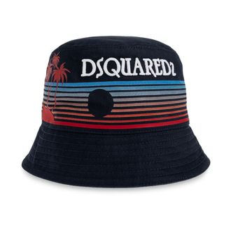 Dsquared2 Homme, Accessoires, Bleu, Taille: ONE Size Hat with embroidered logo
