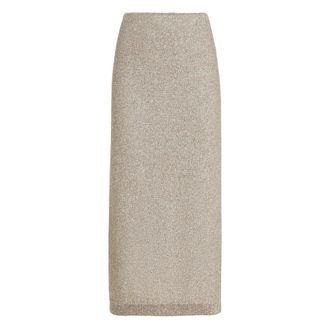Brunello Cucinelli Rock mit schillernder Textur - - Skirts - Damen - Beige - M