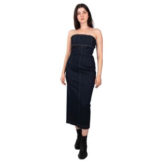 Max Mara Blaues Dunkles Sauberes Kleid - - Dresses - Damen - Blau - 2XS