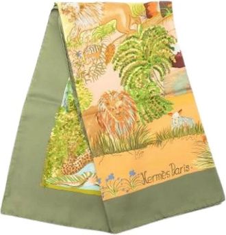 Herm&egrave;s Pre-owned Foulard en soie Nuba Mountain - Femme - Pre-owned - Multicolore - Taille: ONE Size