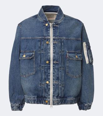 sacai Veste bomber en denim