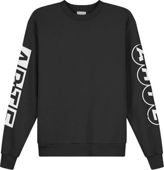 Arte unisex, Sweatshirts et sweats &agrave; capuche, Noir, Taille: XL Sleeve Print Crewneck