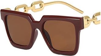 Generic Lunettes de soleil rétro tendance hip-hop pour hommes et pour femmes, lunettes de soleil de plage en plein air (couleur : D, taille : 1) 2026, D, Tail