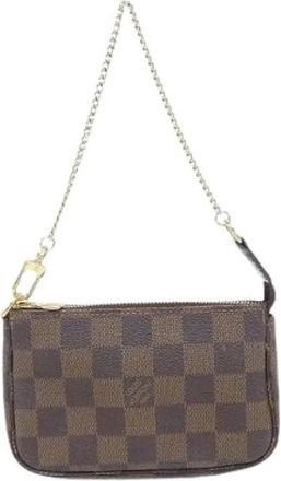 Louis Vuitton Pre-owned Mini Pochette Accessoires Damier Accessoires Pouch - Femme - Pre-owned - Brun - Taille: ONE Size
