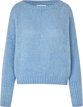 Lollys Laundry Femme, Pulls, Bleu, Taille: 42 FR Tricot &agrave; col rond