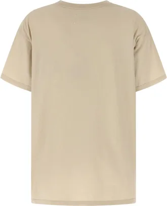 Maison Margiela Logo-Printed Cotton T-Shirt - Beige