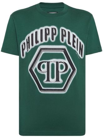 Philipp Plein T-Shirt mit Logo-Print - Gr&uuml;n