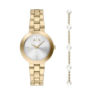 A|X Armani Exchange Uhr und Armband Set Armani Exchange Jackie AX7185SET Goldfarben