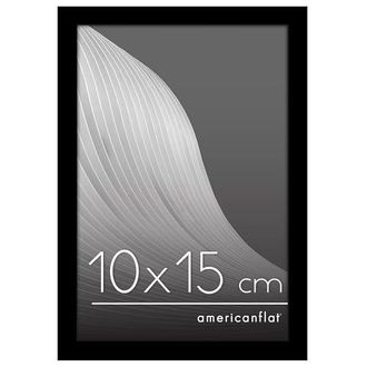 Americanflat 10x15 cm Bilderrahmen aus Kunststoff - 15x10 cm Fotorahmen mit bruchsicherer Scheibe - inklusive Ständer und integrierter Aufhängung für Hoch- und Que