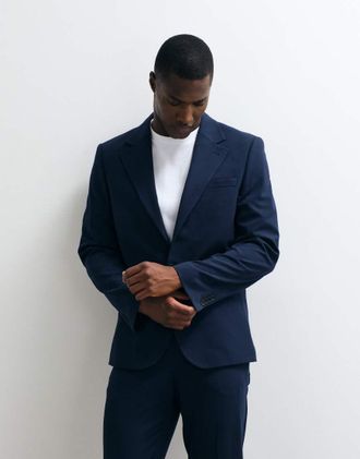 Asos FlexMAX - Veste de costume ajust&eacute;e - Bleu marine