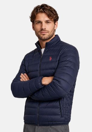 U.S.Polo Association Steppjacke leichtes Modell mit Stehkragen und Zippertaschen Sportliche &Uuml;bergangsjacke mit klassischer Steppoptik und Brustlogo