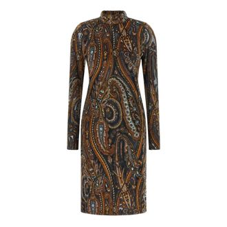 Etro Paisley Jacquard Chenille Kleid - - Dresses - Damen - Mehrfarbig - 2XS