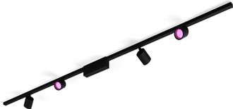 Philips Hue Perifo Railverlichting Plafond 4-Spots - Basisset - Duurzame LED Verlichting - Wit en Gekleurd Licht -Dimbaar - Verbind met Bluetooth of Hue Bridg