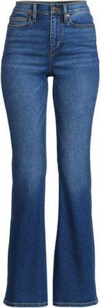 Lands End Skinny Fit Recover Schlagjeans High Waist, Damen, Gr&ouml;&szlig;e:40 regular, Blau, Baumwolle/Elasthan/Polyester, by Lands End
