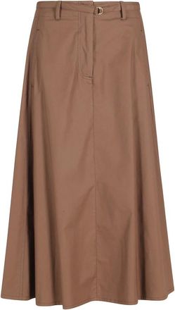 Seventy Femme, Jupes, Brun, Taille: 42 FR Belted Midi Skirt