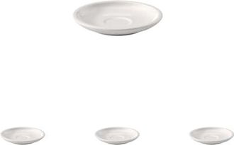 Villeroy & Boch Artesano Original Mokka-/Espresso-Untertasse, 12 cm, Premium Porzellan, Wei&szlig; (Packung mit 4)