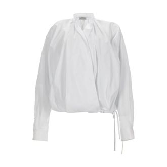 Dries Van Noten Blouse en coton - Femme - Blouses et Chemises - Blanc - Taille: 40 FR