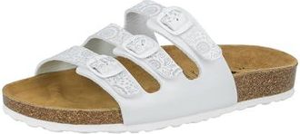 Lico Femme Bioline Flower Mules, Blanc (Weiss/Silber Weiss/Silber), 38 EU