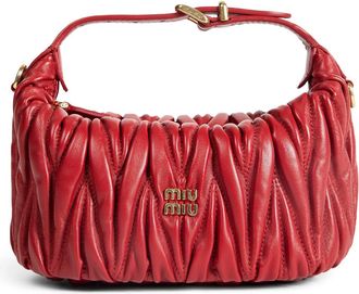 Miu Miu Matelass&eacute; nappa leather pouch