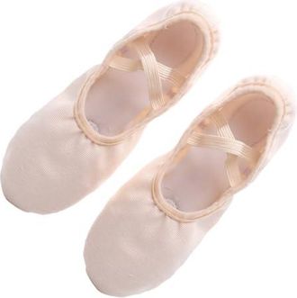 Beaupretty Chaussures De Danse Légères sans Lacets à Semelle Souple Antidérapante en Tissu Élastique Rose pour Yoga Et Ballet Taille 38