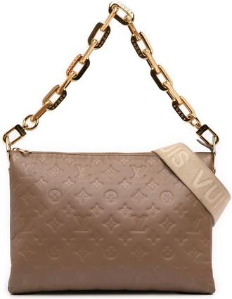 Louis Vuitton Hobo Bags - Monogram Embossed Puffy Lambskin Coussin MM - Gr. unisize - in Braun - f&uuml;r Damen