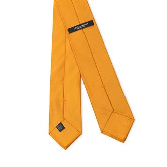 Dolce & Gabbana Mens Orange Silk Tie