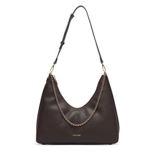 Calvin Klein Handtasche Calvin Klein Emblem Hw Pebble Shoulder Bag LV04F3495G Beige