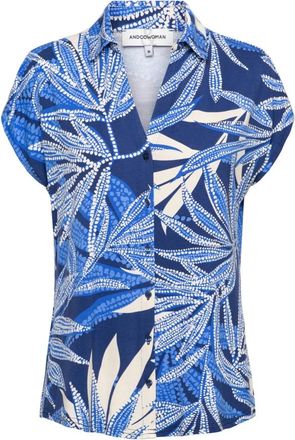 &Co Woman &Auml;rmellose Bluse - - Blouses & Shirts - Damen - Blau - XS