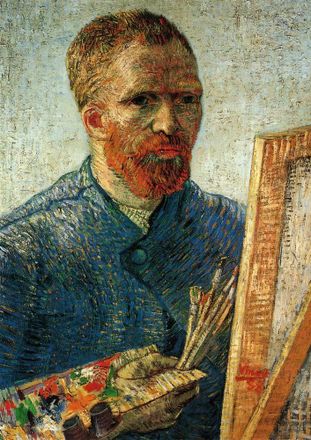 Generic Kunstkarte Vincent van Gogh Selbstbildnis vor der Staffelei