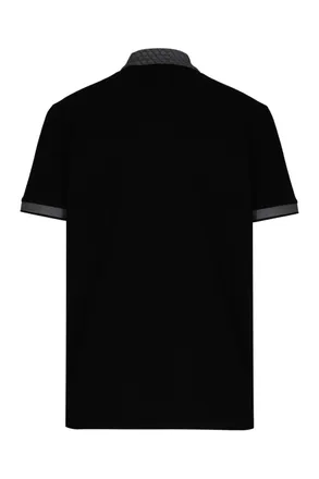HUGO BOSS Mens Polo Shirt Pique Cotton Black T-shirts And Polos