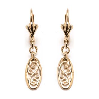 Daxon by - Boucles doreilles filigranées plaqué or