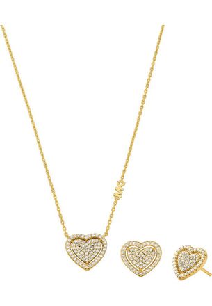 Michael Kors Womens Semi precious necklace and earring jewelry set