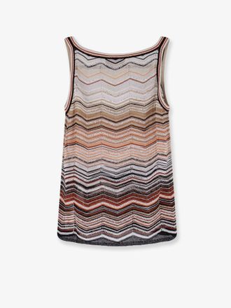 Missoni Womens Viscose Tank Top With Chevron Pattern T-Shirts & Jerseys