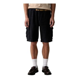 Aeronautica Leinen Cargo-Shorts - - Shorts - Herren - Blau - 2XL