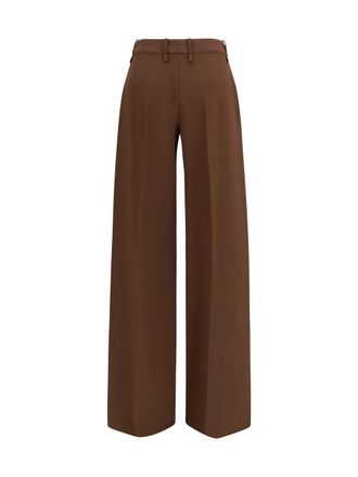 Ermanno Scervino Womens Bootcut Trousers Chestnut Viscose; Rayon