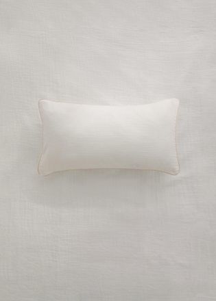 Mango Taie doreiller enfant gaze de coton liser&eacute; contraste 30x50 cm blanc - Home - 30x50cm - MANGO HOME