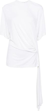CHRISTOPHER ESBER Drapiertes T-Shirt - Weiß