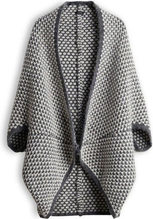 OPUS Cape Amaryllis boho aus pflegeleichtem Material L&auml;ssiger &Uuml;berwurf mit strukturierter Waffeloptik