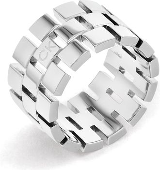 Calvin Klein Ring für Damen Kollektion GEOMETRIC aus Edelstahl - 35000324D