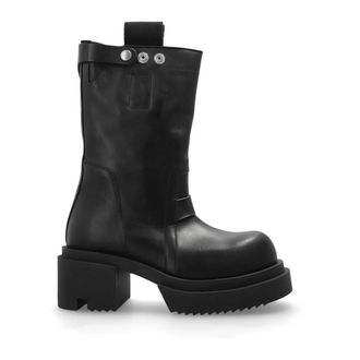 Rick Owens Lederstiefel zum Reinschl&uuml;pfen Bogun - - Shoes - Damen - Schwarzk - 38 EU