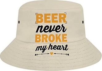Generic La Bière na Jamais Brisé Mon Coeur - 5 Bob Chapeau Mode Chapeaux De Pêcheurs Unisexe Casquettes Visières pour Loisirs Jardinier Été