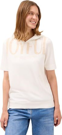 Cecil Damen 3227494 Kapuzenshirt mit Wording, Vanilla White, X-Small
