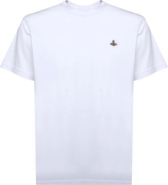 Vivienne Westwood Homme, Tops, Blanc, Taille: M Orb T-Shirt
