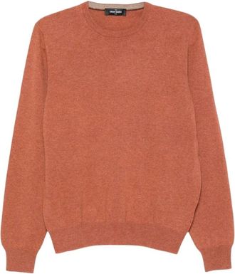 Gran Sasso Pull col rond - Homme - Pulls - Rouge - Taille: L