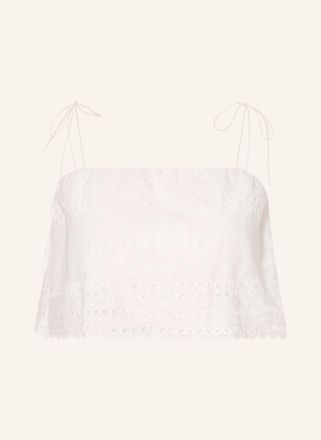 Faithfull The Brand Faithfull The Brand Top Abajo Aus Lochspitze weiss